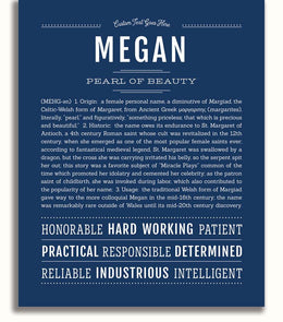 Megan | Name Art Print – Name Stories