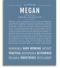 Megan | Name Art Print – Name Stories