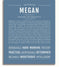 Megan Personalized Name Meaning Art Prints – Name Stories
