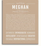 Meghan | Name Art Print – Name Stories