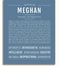 Meghan Personalized Name Meaning Art Prints – Name Stories