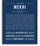 Mekhi Personalized Name Meaning Art Prints – Name Stories
