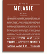 Melanie | Name Art Print – Name Stories