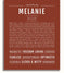 Melanie Personalized Name Meaning Art Prints – Name Stories