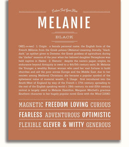 Melanie | Name Art Print – Name Stories