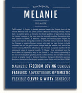 Melanie | Name Art Print – Name Stories