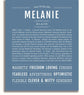 Melanie Personalized Name Meaning Art Prints – Name Stories