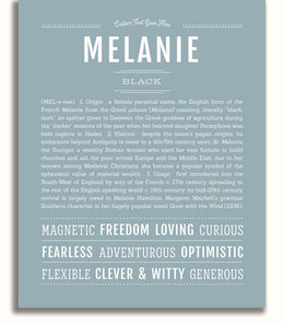 Melanie | Name Art Print – Name Stories