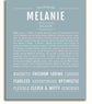 Melanie | Name Art Print – Name Stories