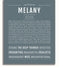 Melany Personalized Name Meaning Art Prints – Name Stories