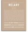 Melany Personalized Name Meaning Art Prints – Name Stories
