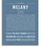Melany Personalized Name Meaning Art Prints – Name Stories