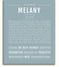 Melany Personalized Name Meaning Art Prints – Name Stories