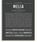 Melia | Name Art Print – Name Stories