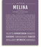 Melina | Name Art Print – Name Stories
