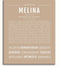 Melina | Name Art Print – Name Stories