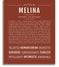 Melina Personalized Name Meaning Art Prints – Name Stories