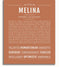 Melina Personalized Name Meaning Art Prints – Name Stories