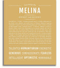 Melina | Name Art Print – Name Stories