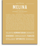 Melina | Name Art Print – Name Stories