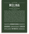 Melina Personalized Name Meaning Art Prints – Name Stories