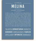 Melina | Name Art Print – Name Stories