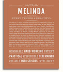 Melinda | Name Art Print – Name Stories