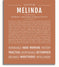 Melinda | Name Art Print – Name Stories