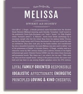 Melissa | Name Art Print – Name Stories