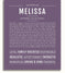 Melissa | Name Art Print – Name Stories