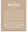 Melissa Personalized Name Meaning Art Prints – Name Stories