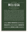 Melissa Personalized Name Meaning Art Prints – Name Stories