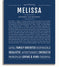 Melissa Personalized Name Meaning Art Prints – Name Stories