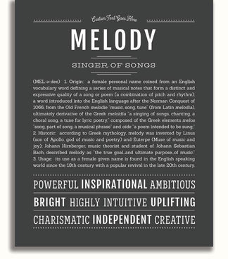 Melody | Name Art Print – Name Stories