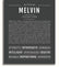 Melvin Personalized Name Meaning Art Prints – Name Stories
