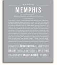 Memphis Personalized Name Meaning Art Prints – Name Stories