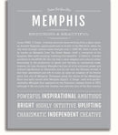 Memphis Personalized Name Meaning Art Prints – Name Stories