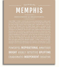 Memphis (female) | Name Art Print – Name Stories