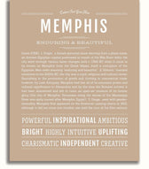 Memphis Personalized Name Meaning Art Prints – Name Stories