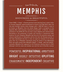 Memphis Personalized Name Meaning Art Prints – Name Stories