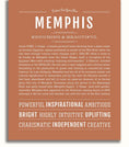 Memphis Personalized Name Meaning Art Prints – Name Stories