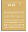 Memphis Personalized Name Meaning Art Prints – Name Stories