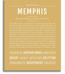 Memphis Personalized Name Meaning Art Prints – Name Stories