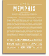 Memphis Personalized Name Meaning Art Prints – Name Stories