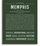 Memphis Personalized Name Meaning Art Prints – Name Stories