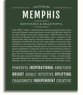Memphis Personalized Name Meaning Art Prints – Name Stories