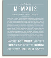 Memphis Personalized Name Meaning Art Prints – Name Stories