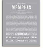 Memphis Personalized Name Meaning Art Prints – Name Stories