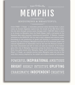 Memphis (male) | Name Art Print – Name Stories