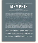 Memphis (male) | Name Art Print – Name Stories